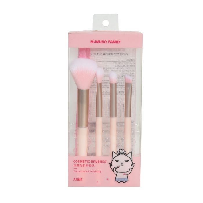 Cosmetic Brush Set 4 Pcs Mumuso