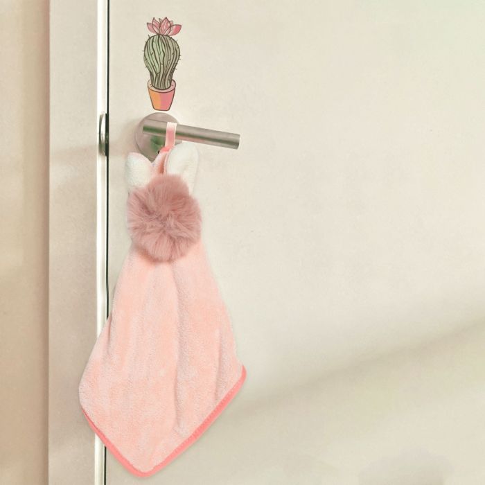 Fluffy Ball Hand Towel - Pink – Mumuso