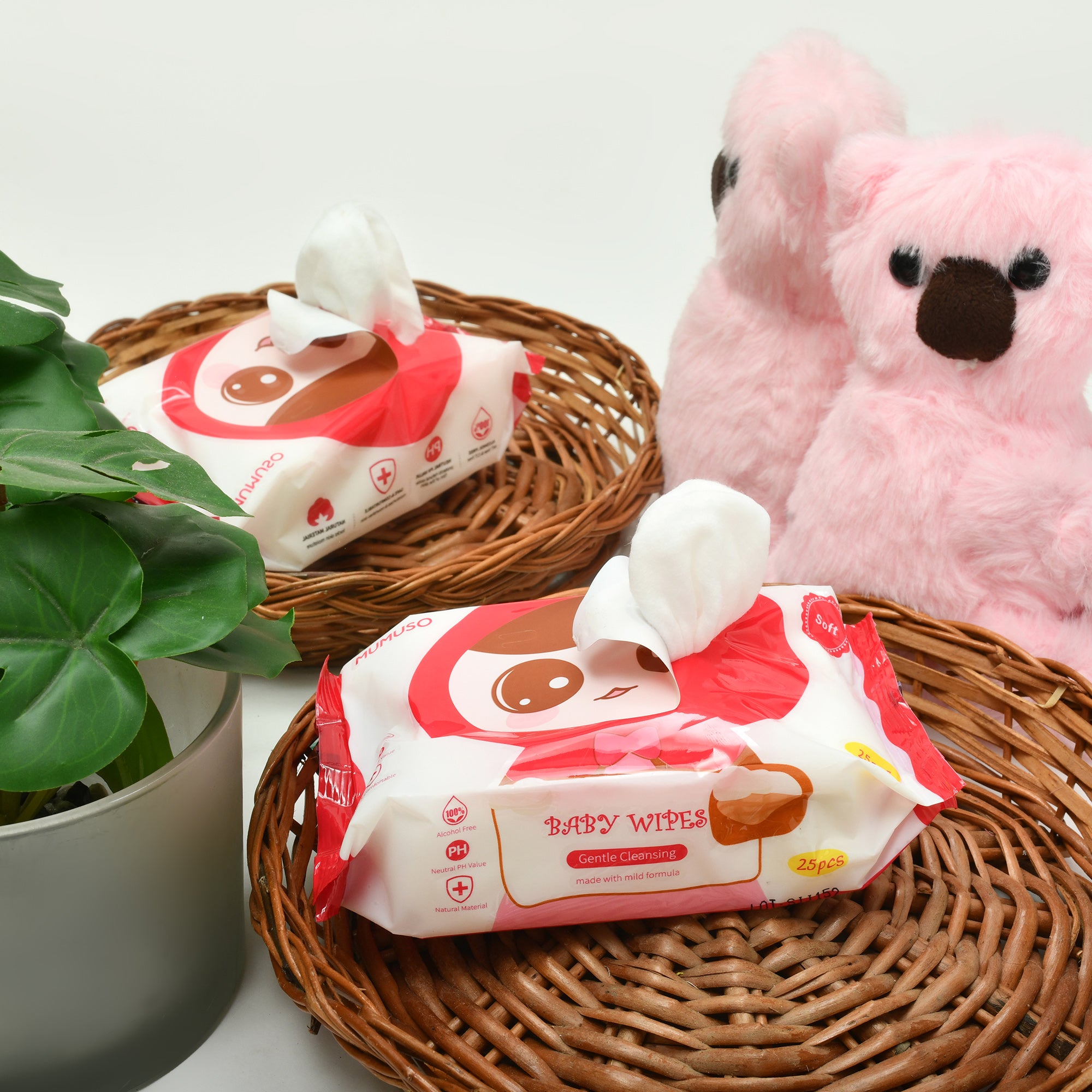 Gentle Baby Cleansing Wipes ( 25pcs x 4) – Mumuso